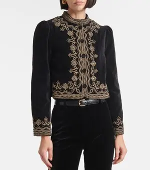 Rixo Embroidered Cotton Jacket