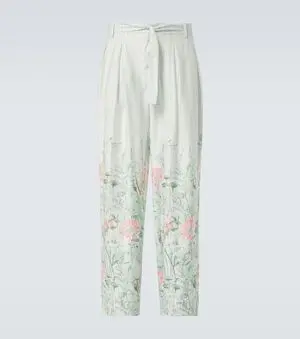 King & Tuckfield Grant Floral Wide-leg Pants