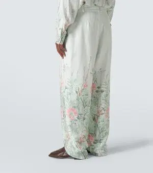 King & Tuckfield Grant Floral Wide-leg Pants