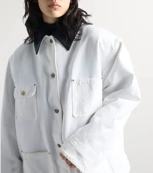 Prada Canvas Oversized Jacket - White