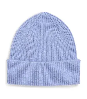 LE BONNET Ribbed Classic Beanie - Blue