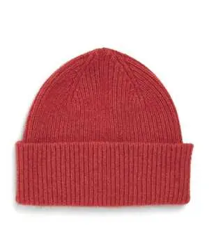 LE BONNET Ribbed Classic Beanie Orange