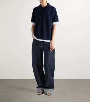 Prada Cotton Piqué Polo Shirt - Blue