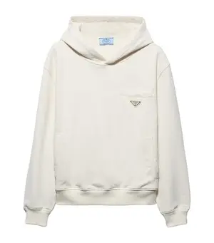 Prada Cotton Logo Hoodie