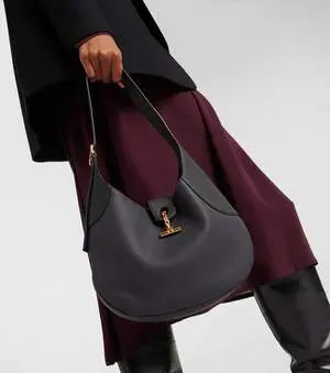 Loro Piana Bobbin Medium Leather Shoulder Bag - Blue
