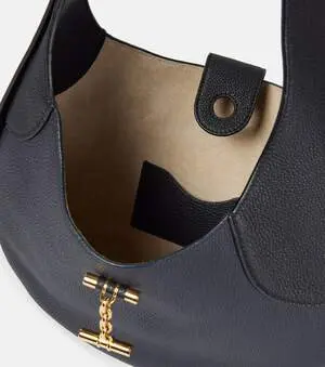 Loro Piana Bobbin Medium Leather Shoulder Bag - Blue