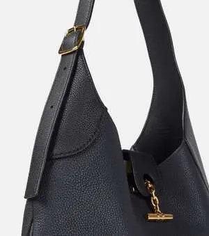 Loro Piana Bobbin Medium Leather Shoulder Bag - Blue