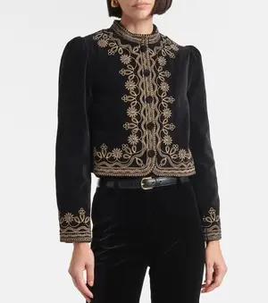Rixo Embroidered Cotton Jacket