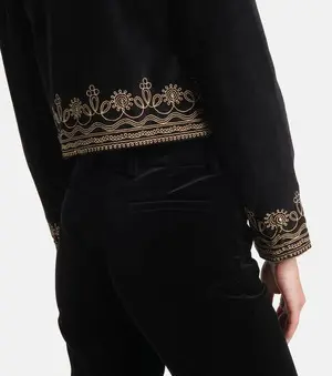 Rixo Embroidered Cotton Jacket