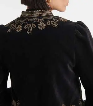 Rixo Embroidered Cotton Jacket