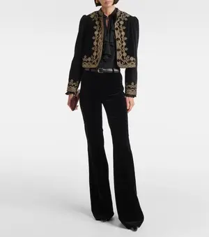 Rixo Embroidered Cotton Jacket