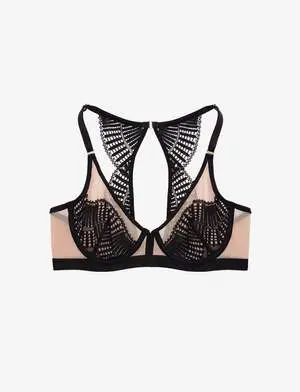 THIRDLOVE Fleur Lace Unlined Racerback Bra - Black