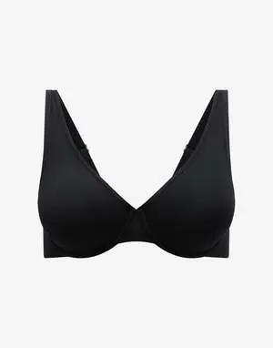 THIRDLOVE Organic Cloud Cotton Perfect Coverage Bra - Black