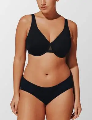 THIRDLOVE 24/7® Classic Unlined Minimizer Bra - Black