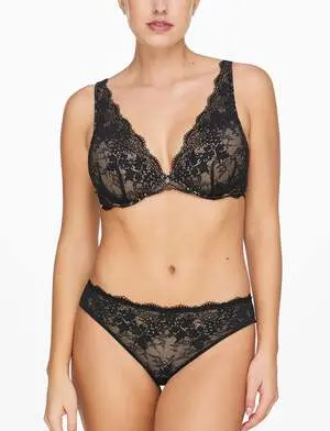 THIRDLOVE All Day Lace Uplift Plunge Bra - Black