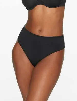 THIRDLOVE 24/7® Classic High Waist Thong Panty - Black