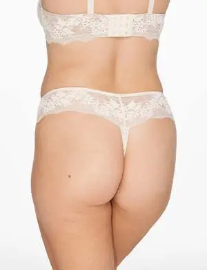 THIRDLOVE All Day Lace Thong Panty - Sea Salt