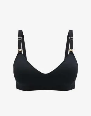 THIRDLOVE Organic Cloud Cotton Wireless Nursing Bra - Black