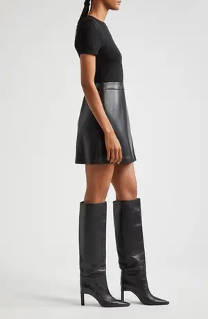 Alice + Olivia Chara Mixed Media Minidress