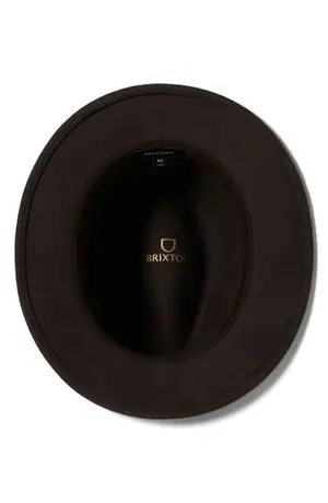 Brixton Roma Wool Felt Fedora - Chocolate/bronze