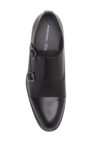 Nordstrom Edison Double Monk Strap Shoe - Black