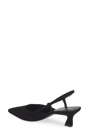 STUART WEITZMAN Vinnie 50 Slingback Pump - Black Suede