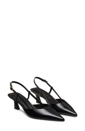STUART WEITZMAN Vinnie 50 Slingback Pump - Black