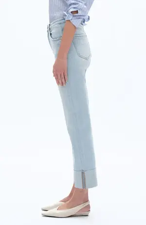 BAYEAS High-rise Straight Leg Jeans - Light Blue