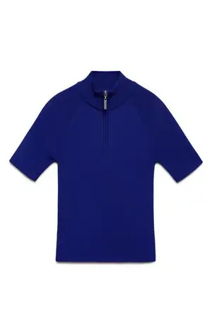 Mango Short Sleeve Half Zip Sweater