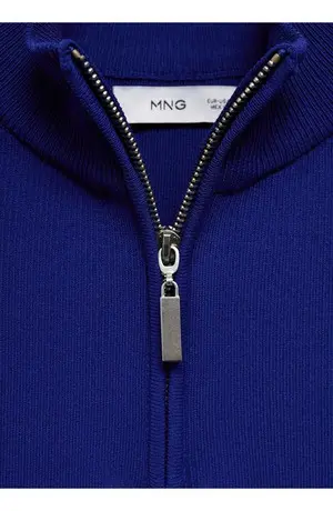 Mango Short Sleeve Half Zip Sweater
