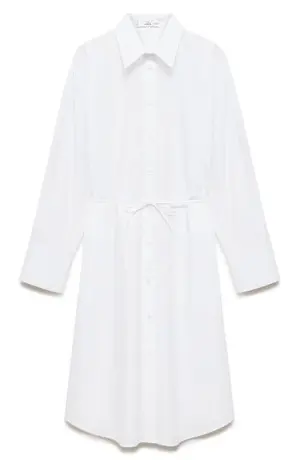 Mango Tie Waist Shirt Dress