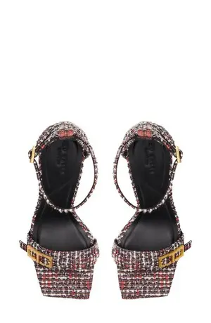 Ted Baker London T-buckle Ankle Strap Tweed Sandals