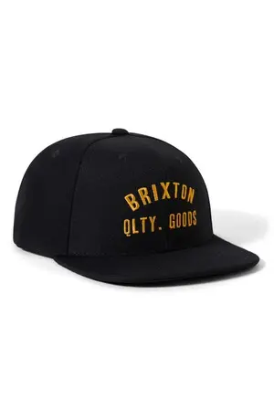 Brixton Woodburn Netplus® Snapback Baseball Cap - Black