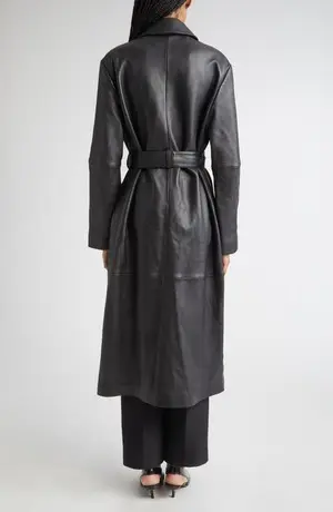 TOTEME Oversized Belted Leather Coat