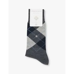 BURLINGTON Edinburgh Cotton-blend Socks - Asphalt Mel.