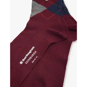 BURLINGTON Edinburgh Cotton-blend Socks - Claret