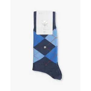 BURLINGTON Edinburgh Cotton-blend Socks - Dark Blue Mel.