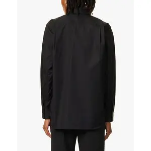 Play Comme Des Garcon Heart-embroidered Long-sleeve Shirt - Black