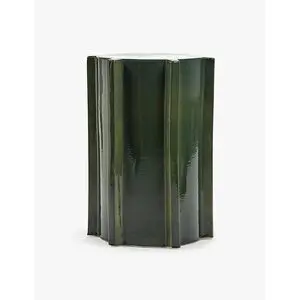 SERAX Marie Michielssen Pawn Geometric Stoneware Side Table 45.4cm - Dark Green