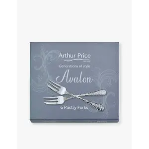 ARTHUR PRICE Avalon Stainless-steel Pastry Forks Set Of Six