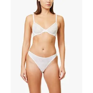 Calvin Klein Sheer Marquisette Mid-rise Lace Thong