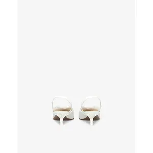 NEOUS Irena Sling 80 Lace-trim Satin Heeled Mules - Cream