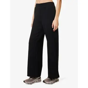 Varley Drawstring Waistband Wide-leg Stretch-woven Trousers - Black