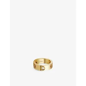 Cartier Love Ring With Diamonds - Yellow Gold