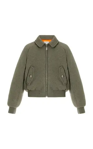 BARRIE Cashmere-wool Puffer Bomber Jacket