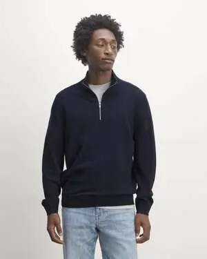 Everlane Quarter-zip Cashmere Pullover - Navy