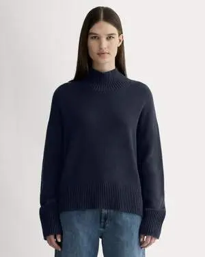 Everlane Boxy Turtleneck Sweater - Navy