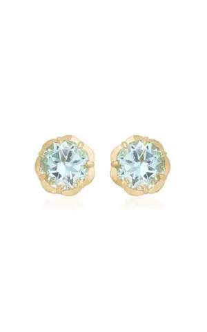 Jamie Wolf 18k Yellow & Topaz Earrings - Blue