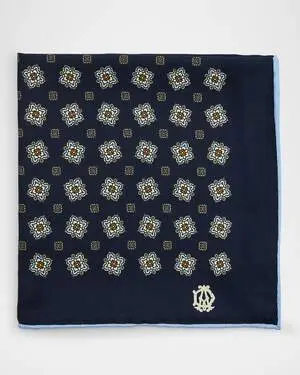 Dunhill Medallion Silk Pocket Square