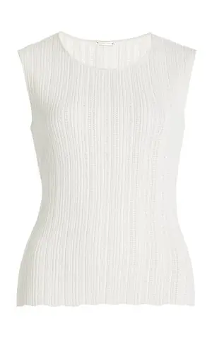 Adam Lippes Pointelle Knit Jacquard Top